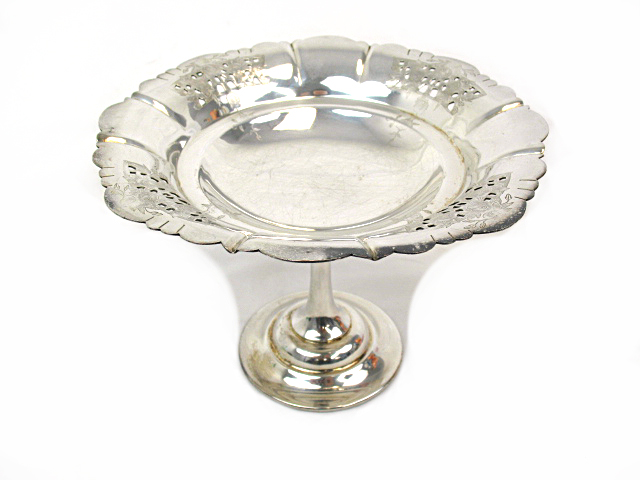 Monarch Plate Brand Silver Plated Dish on Pedestal c. 1950s | Property Room