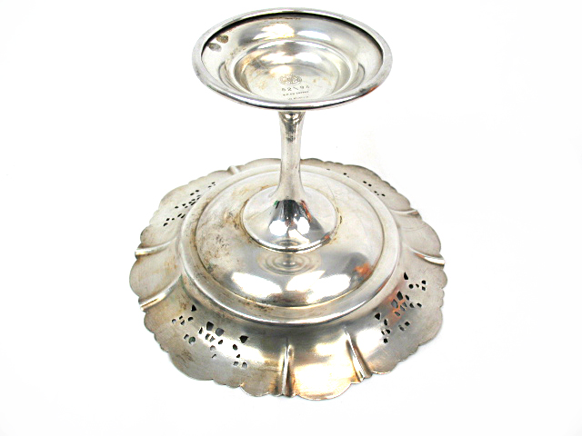 Monarch Plate Brand Silver Plated Dish on Pedestal c. 1950s | Property Room