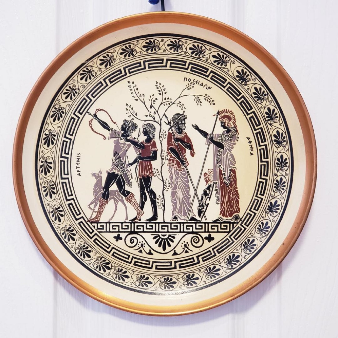 Vintage #24 Copper Made in Greece Athena, Poseidon and Artemis Wall ...