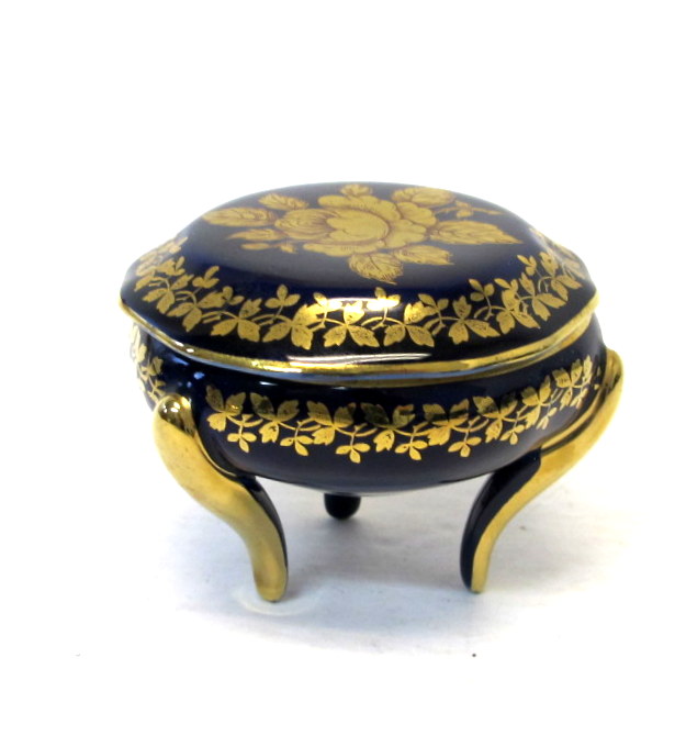 Singer Limoges France Three Footed Trinket/Ring Box | Property Room