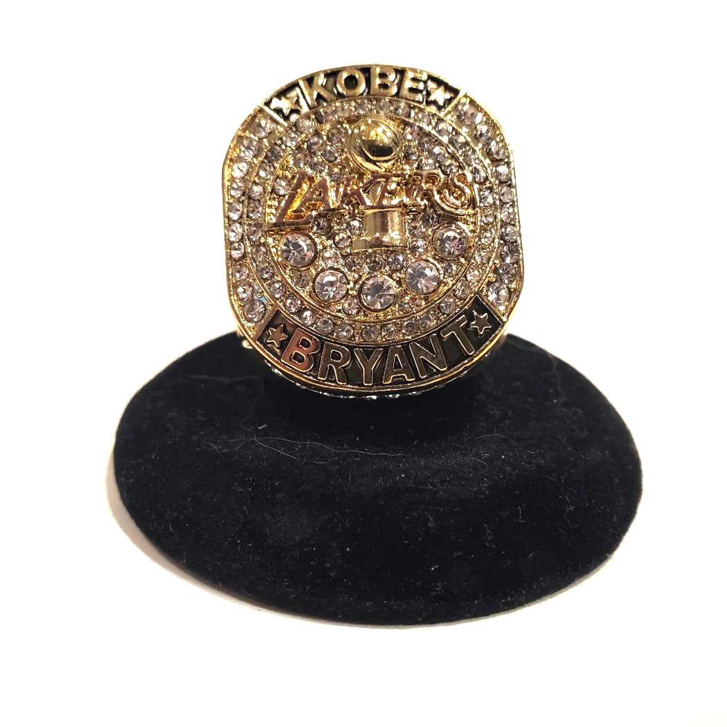 Kobe Bryant #24 Replica Ring 18K Gold Plated Iced Size 12 Los Angeles ...