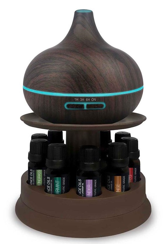 Pure Daily Care 300ml Ultrasonic Diffuser, Display stand. Dark Wood ...