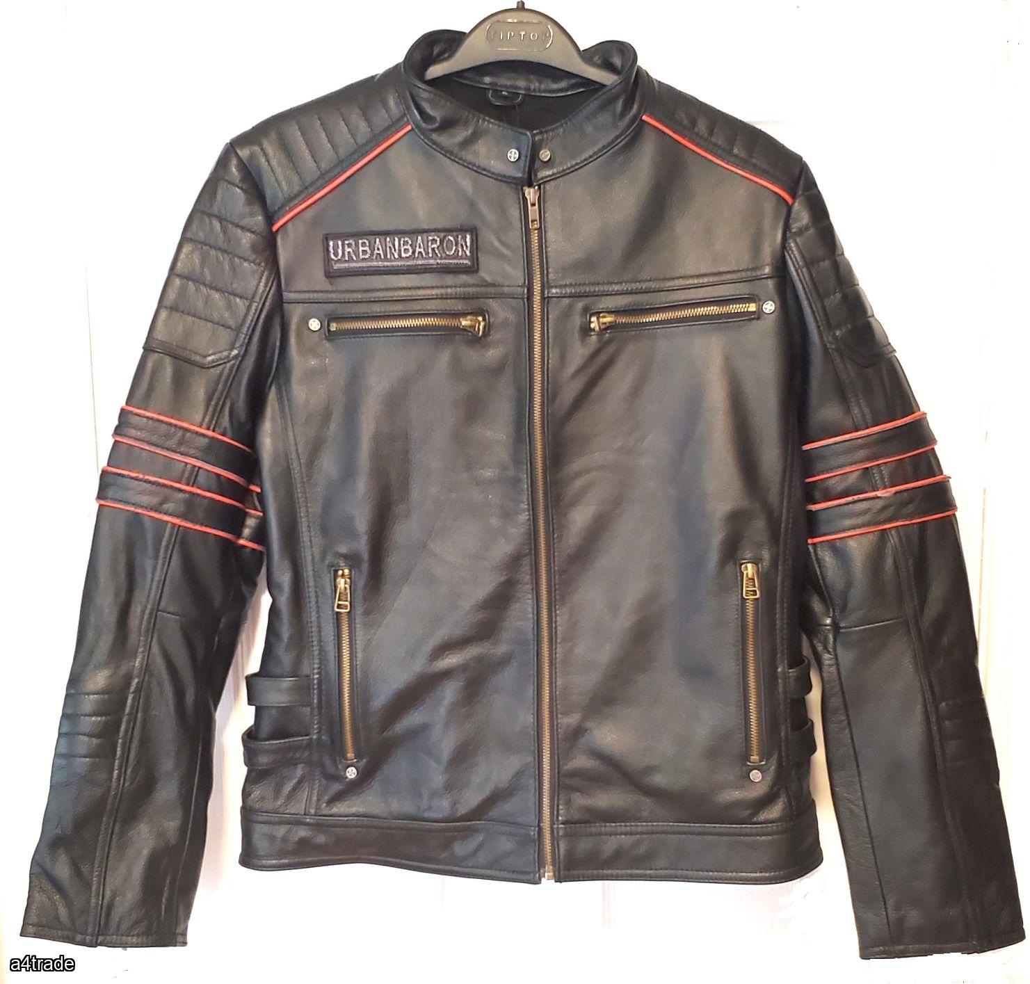 Ladies Urban Baron Leather Skull Biker Jacket Size XL | Property Room