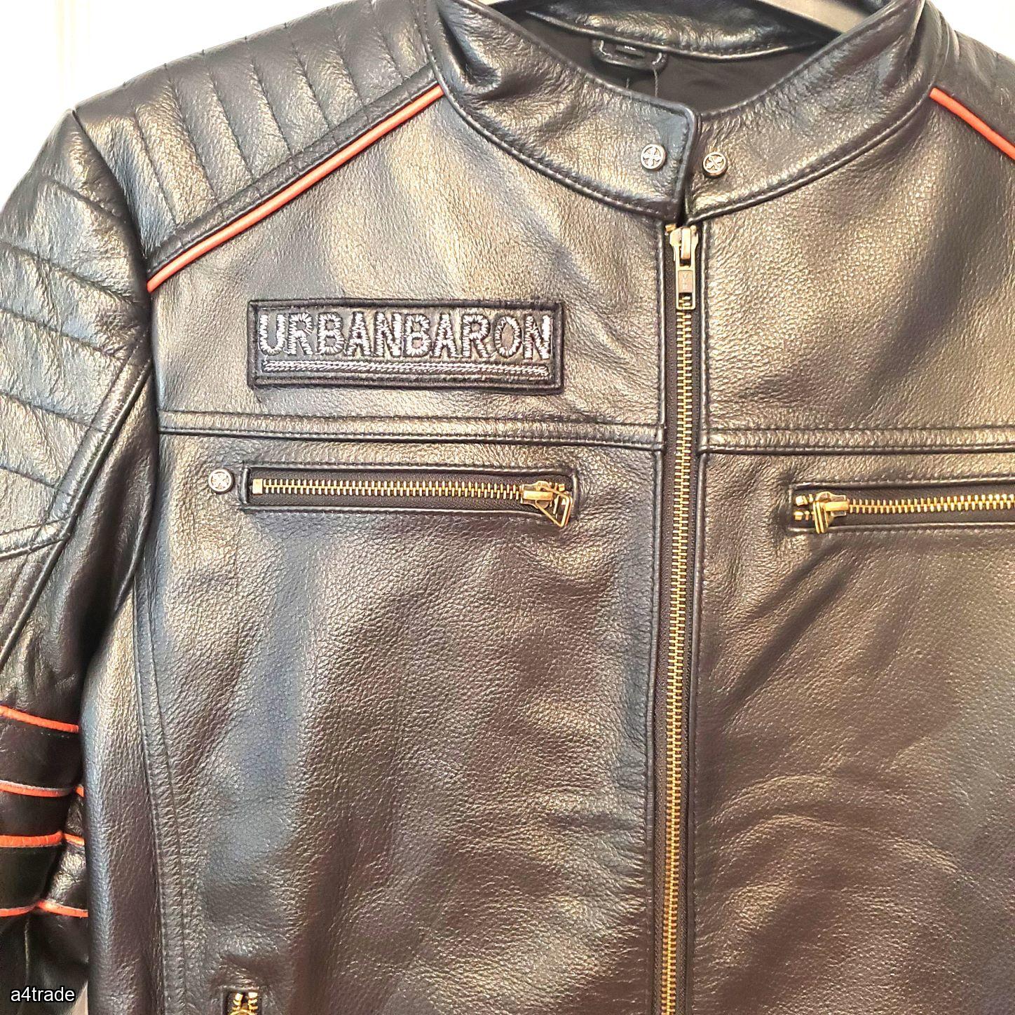 Ladies Urban Baron Leather Skull Biker Jacket Size XL | Property Room