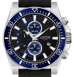 MEN'S LATOR CALIBRE CHRONOGRAPH WATCH - RETAIL $540.00 | Property Room