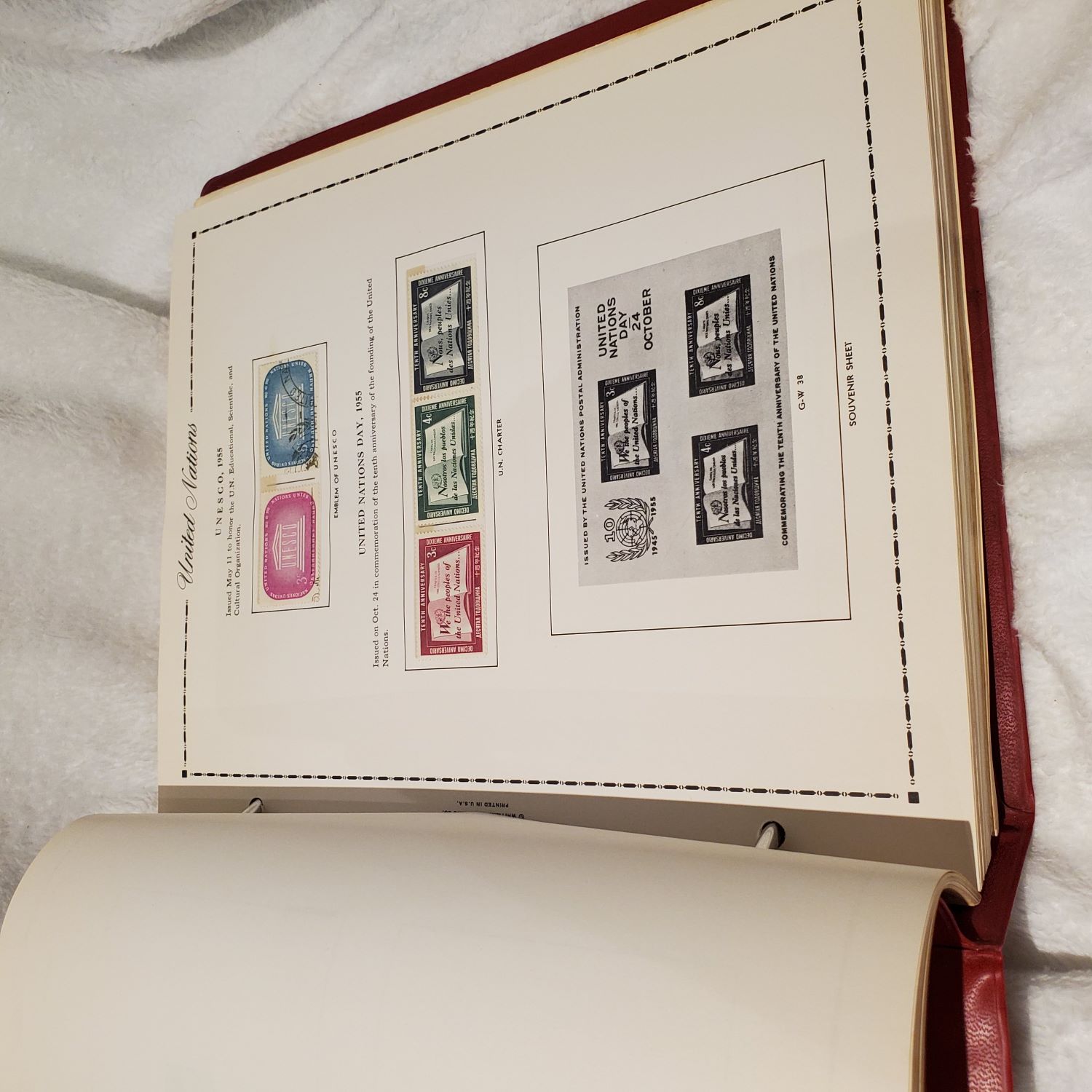 Vintage The Heritage Stamp Album United Nation Stamps | Property Room
