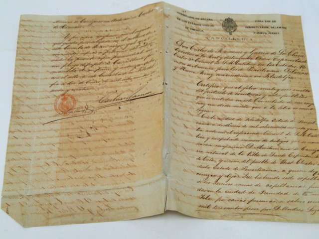 Antique Cuban Spanish Document c1800's | Property Room
