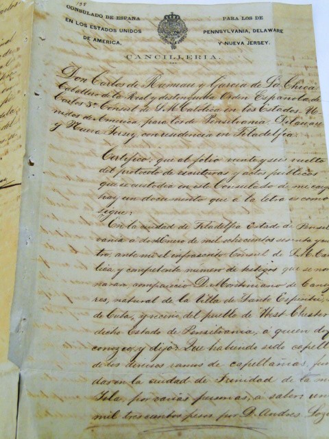 Antique Cuban Spanish Document c1800's | Property Room