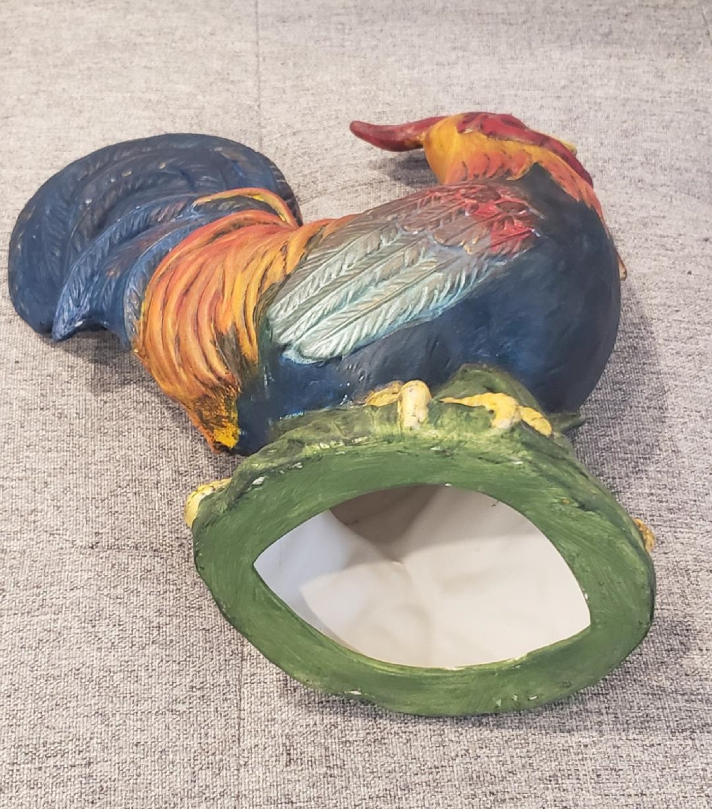 Vintage Hand Painted Ceramic Rooster Figurine 11" Tall | Property Room