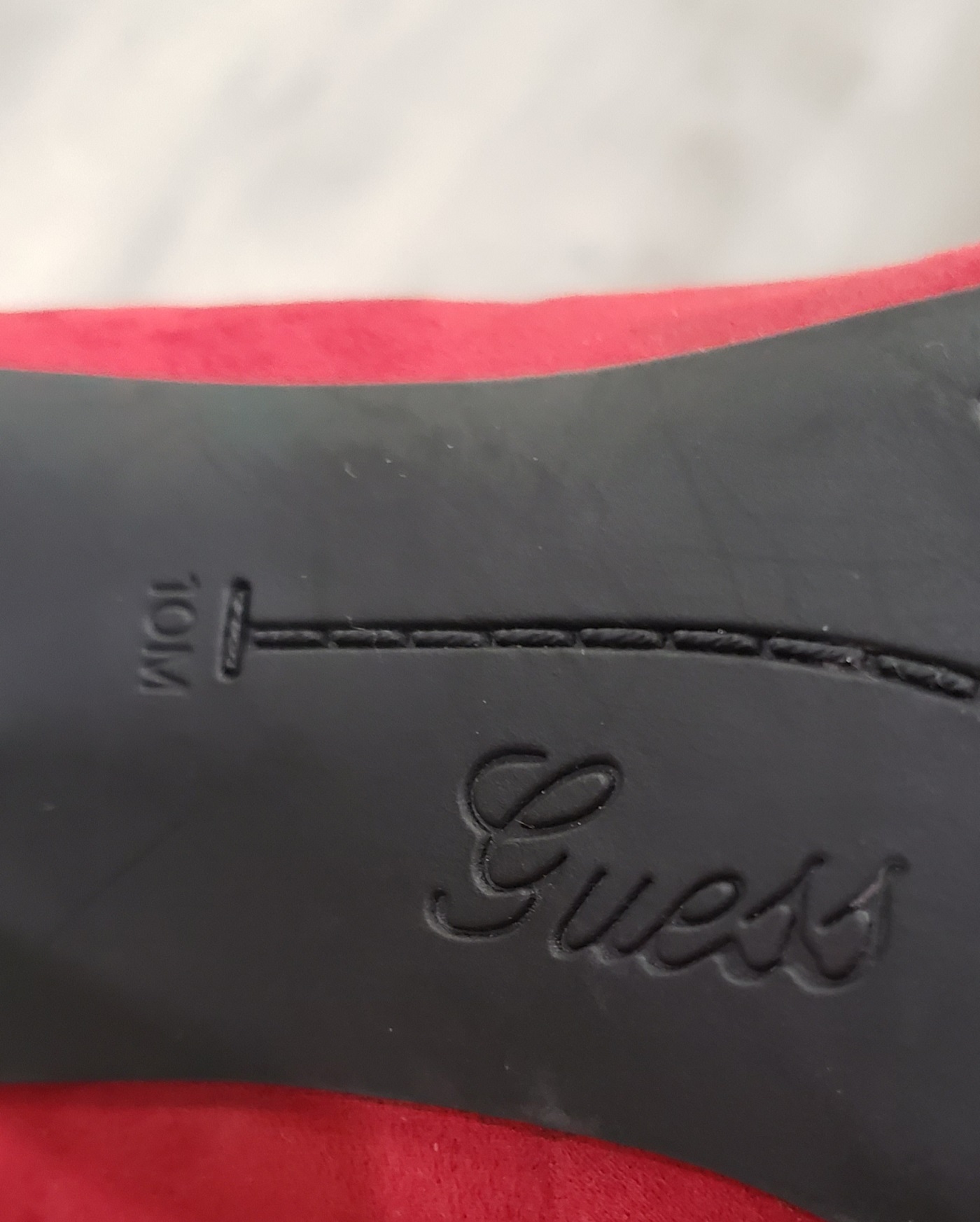 Guess Red Suede High Heel Lace-Up Back Detail Women's Shoes Sz 10M ...