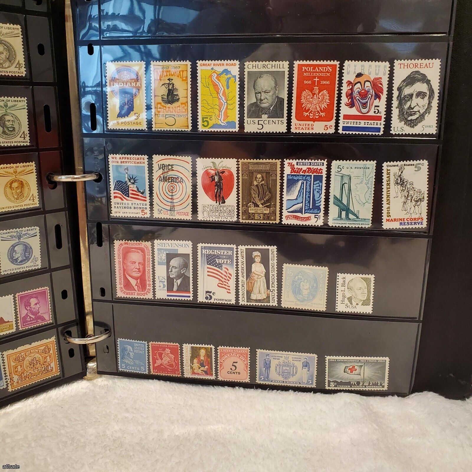 Vintage USA Stamp Lot Over 450 Stamps In Album | Property Room