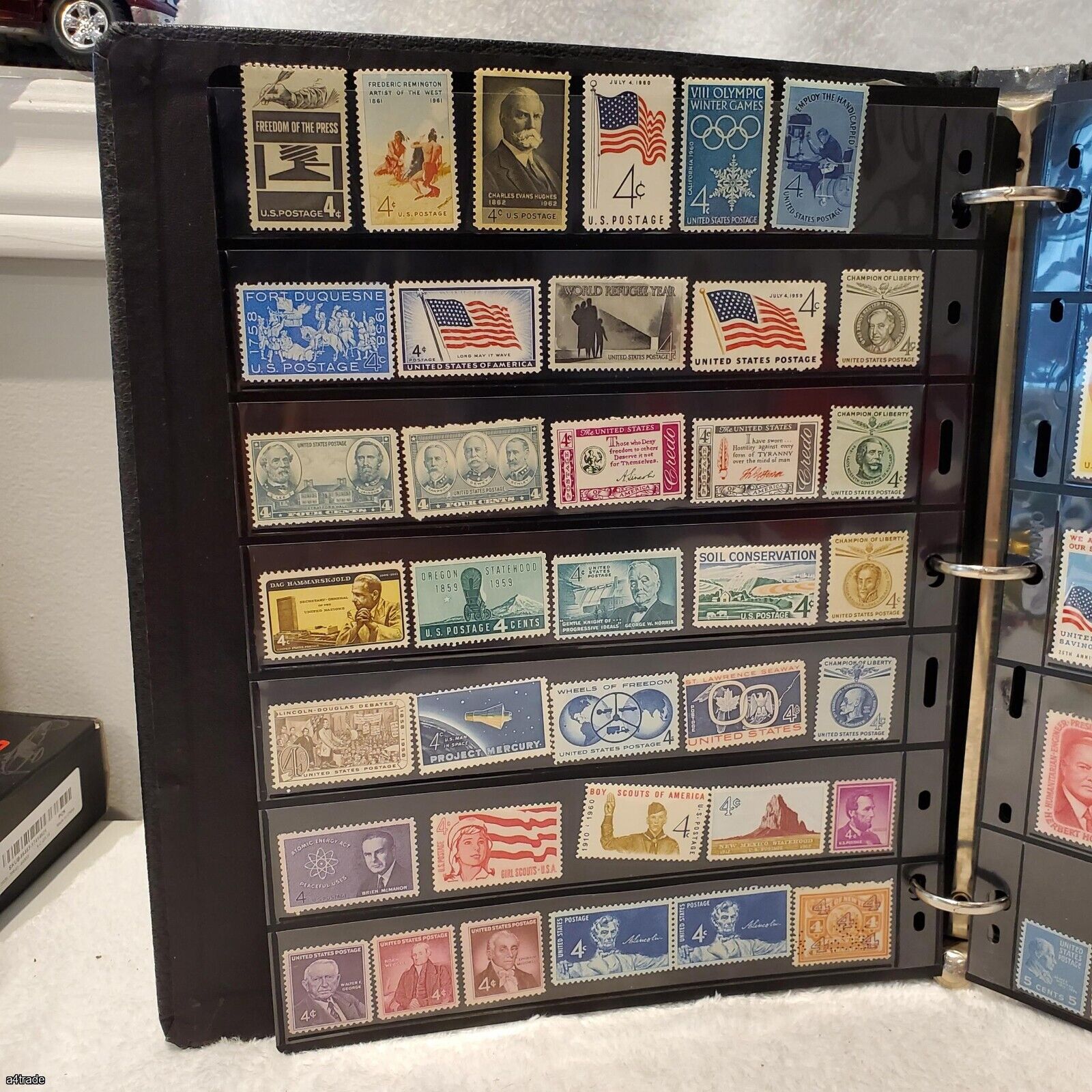 Vintage USA Stamp Lot Over 450 Stamps In Album | Property Room