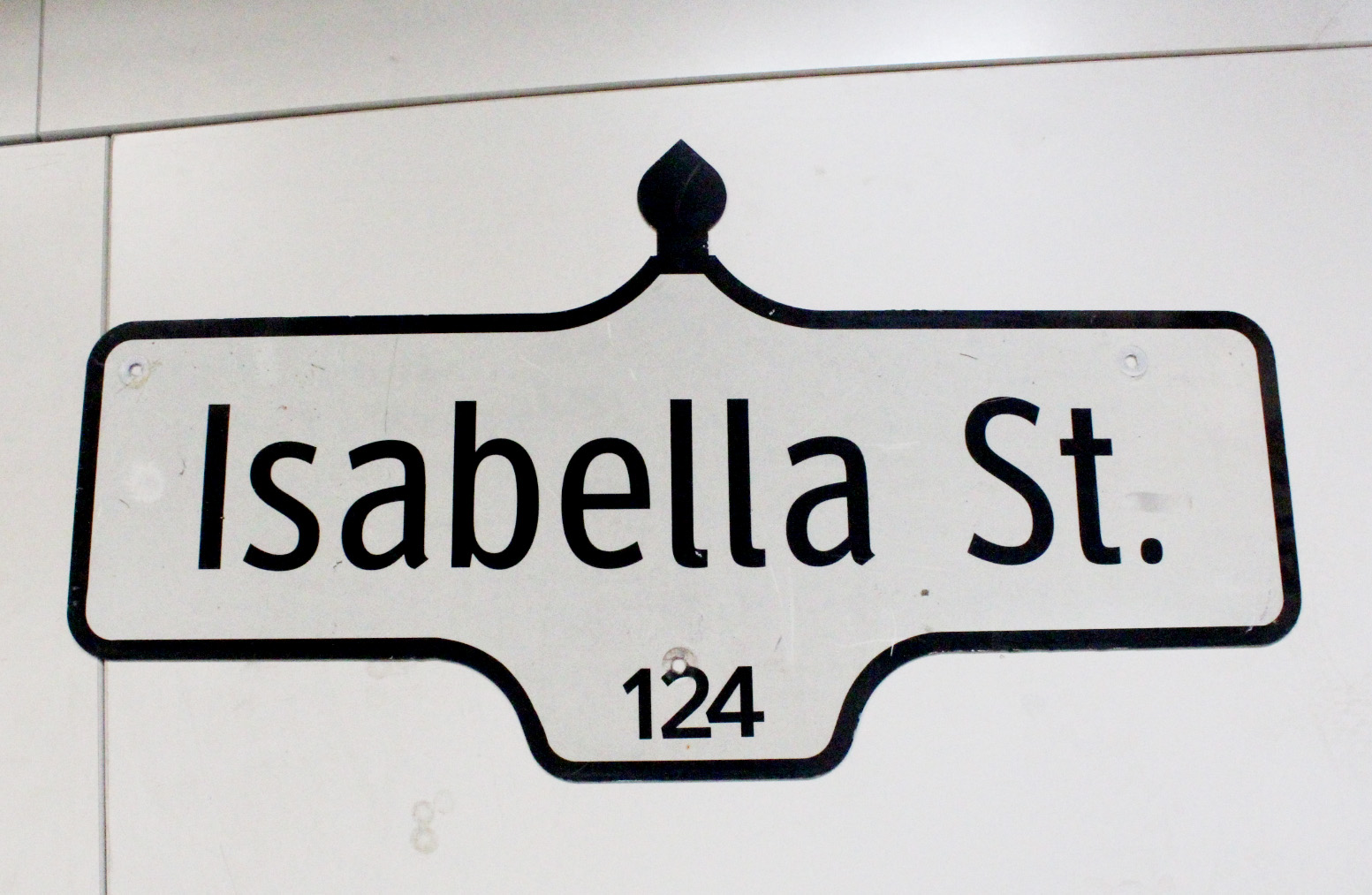 Authentic Street Sign - Isabella St No. 124 | Property Room
