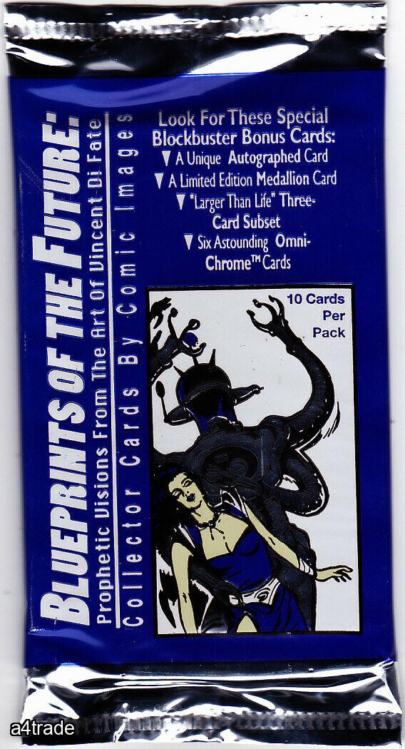 Lot of 5 1994 Blueprints of the Future by Vincent Di Fate Trading Card ...