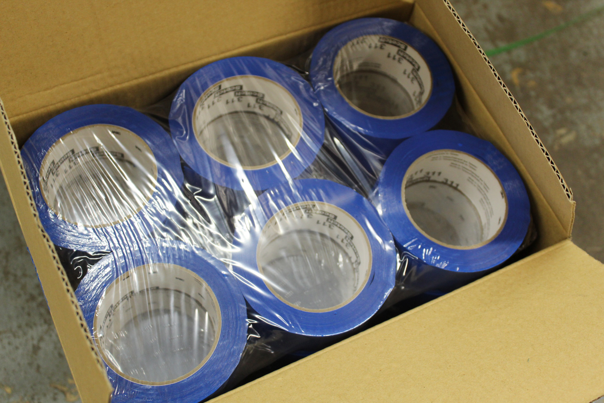 6 Rolls of 3M Blue Box Sealing Tape - Heavy Duty | Property Room