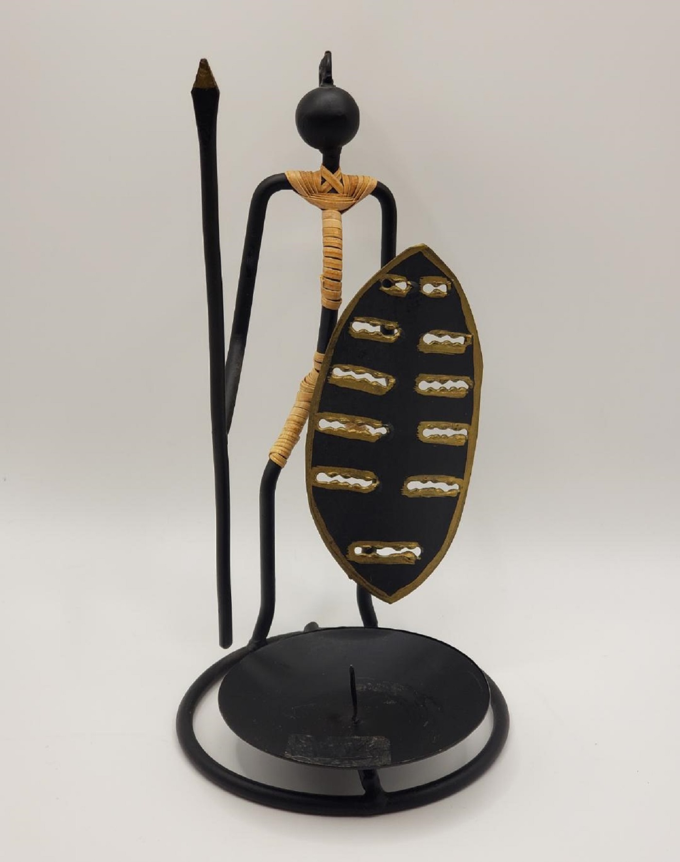 VTG Laurids Lonborg Metal Rattan Candle Holder | Property Room