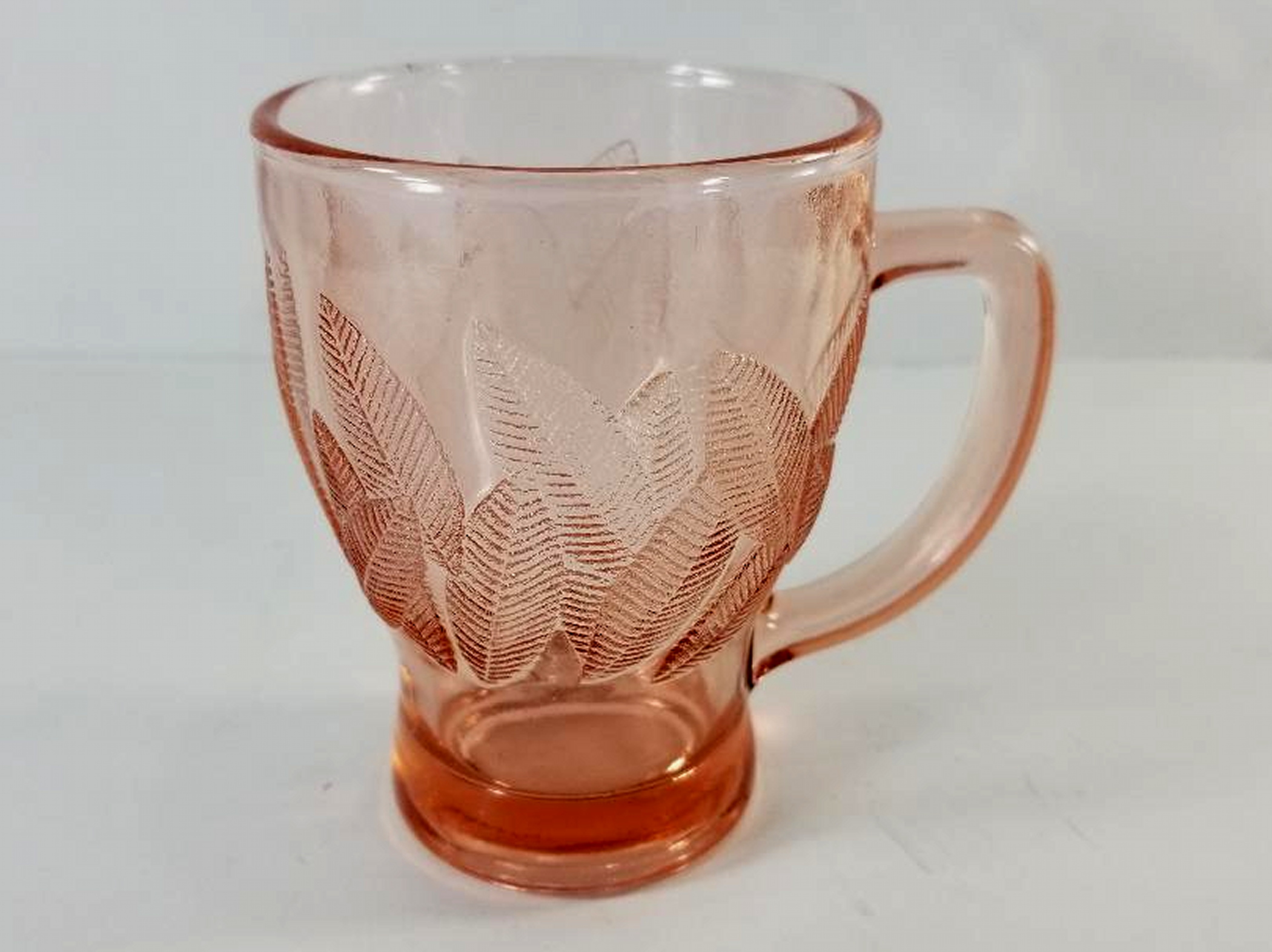 5 Vintage Pink Depression Glass Tea Cups | Property Room