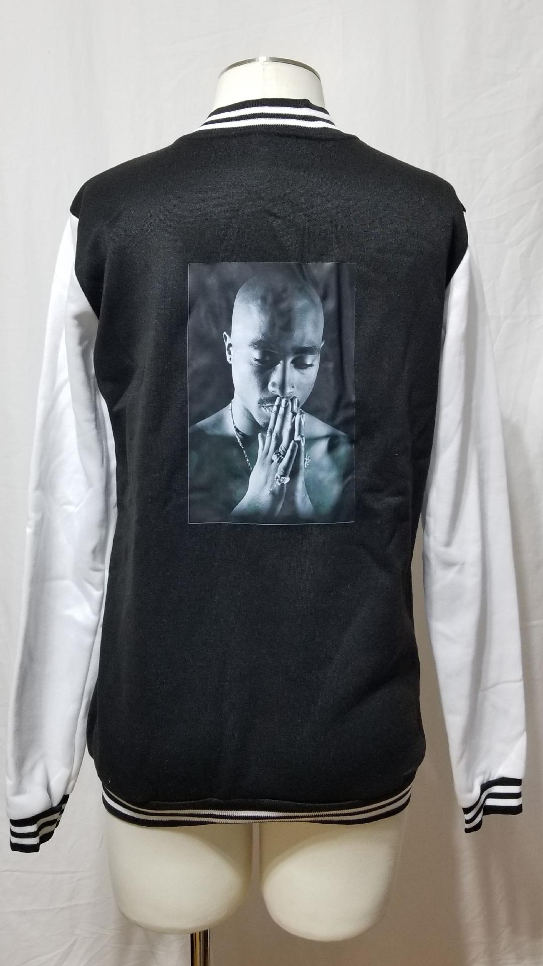 Unisex Tupac Print Varsity Jacket Size-Medium | Property Room