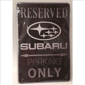 Reserved Subaru Parking Only Metal Sign 8" x 12" | Property Room