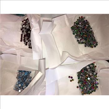 FLATBACK STONES - SS34 SIAM RUBY CHATONROSES STONES - 3600 PIECES ...