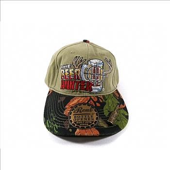 Embroidered The Beer Hunter Baseball Cap With Built In Visor Bottle ...