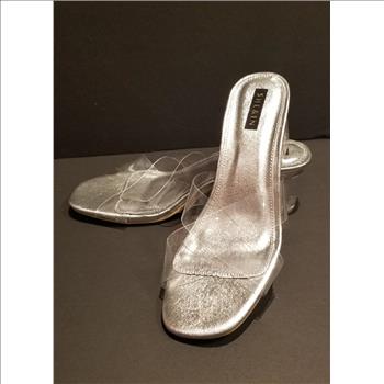 SHEIN Cross Clear Strap Chunky Heel Mules Size - 6.5 | Property Room