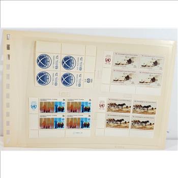 1985 United Nations Stamps 4 Blocks | Property Room
