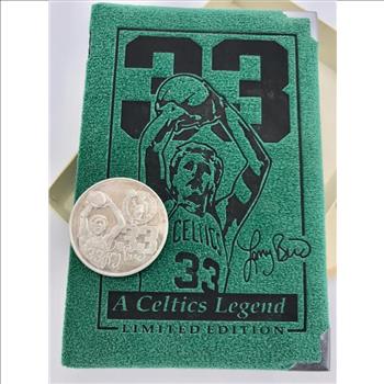 BALFOUR CELTIC LEGEND LIMITED EDITION PLAYER #33 LARRY BIRD SILVER COIN ...