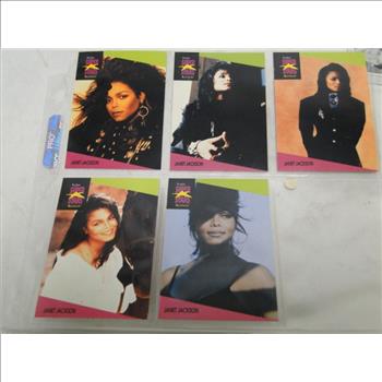 5 Janet Jackson Cards "Super Stars" | Property Room
