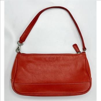 Coach New 7785 Baguette Red Silver Leather Hobo Bag Retail $100 ...