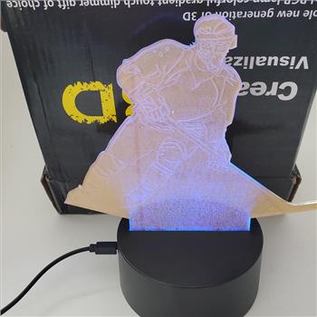 USB Creative 3D Visual RGB 7 Color Lamp Hockey Player | Property Room
