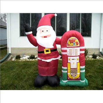 Christmas - 5 Feet Tall Inflatable Animated Singing Santa and Juke Box ...