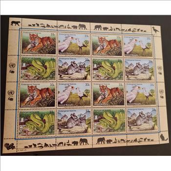 1999 Block of 16 UN CITES Stamps Mint | Property Room