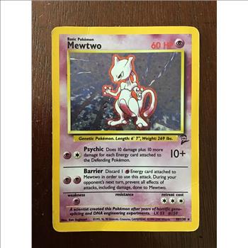 Mewtwo Holo Rare 10/130 Base Set Vintage Card Pokémon | Property Room