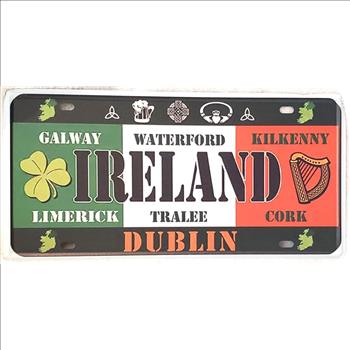 Ireland Dublin License Plate Metal Sign 6" x 12" | Property Room