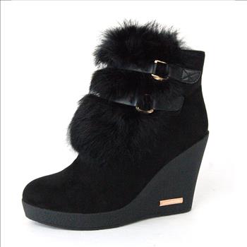 Boots: Women's Black Wedge Boots by Dusaka Sz 7 - Retail $180.00 ...