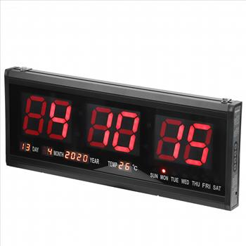 Large Digital LED Clock Modern LED Digital Wall Clock/Calendar Timer ...