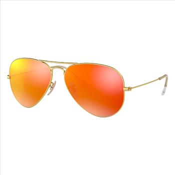 Rayban Aviator Sunglasses - 3026 - Gold Frame/ Orange Mirror Lens ...