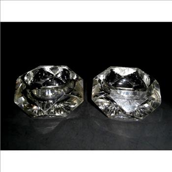 Vintage Hand Cut Glass Candle Holders | Property Room