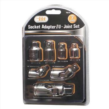 7pc IIT Universal Joint Adapter Reducer Sockets Set New Flex Head Tools ...