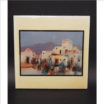 Vintage Jim Prindiville, Signed- "Adobe" Southwestern Pueblo Scene ...