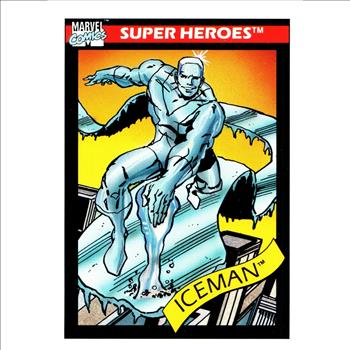 1990 Impel Marvel Universe Series 1 Trading Card #22 ICEMAN Super ...