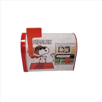 2019 Peanuts Snoopy Tin Metal Mailbox Mail Box | Property Room