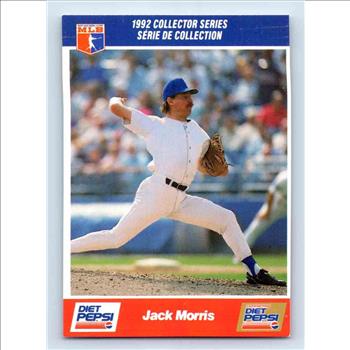 1992 Diet Pepsi Collector Series Jack Morris Baseball Card #6 ...