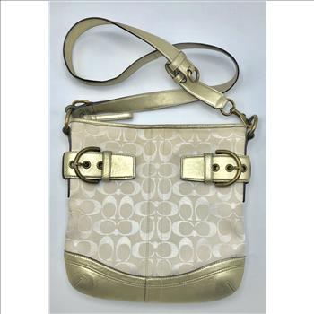 Coach signature Canvas / leather Duffel shoulder bag 3574 | Property Room