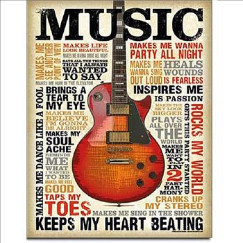 Made In USA Classic Music Inspires Vintage Look Sign (Last one on stock ...