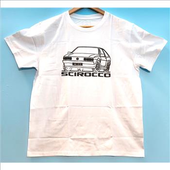 New, Unisex Car Geek White Tees Size Large | Property Room