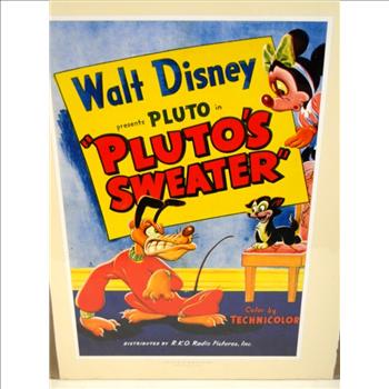 Walt Disney Poster "Pluto's Sweater" RKO Pictures | Property Room
