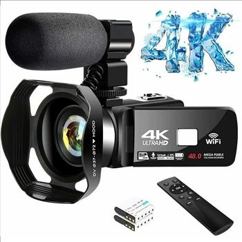 4K Video Camera Ultra HD Camcorder 48.0MP IR Night Vision Digital ...