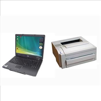 Acer Laptop and HP Laser Printer | Property Room
